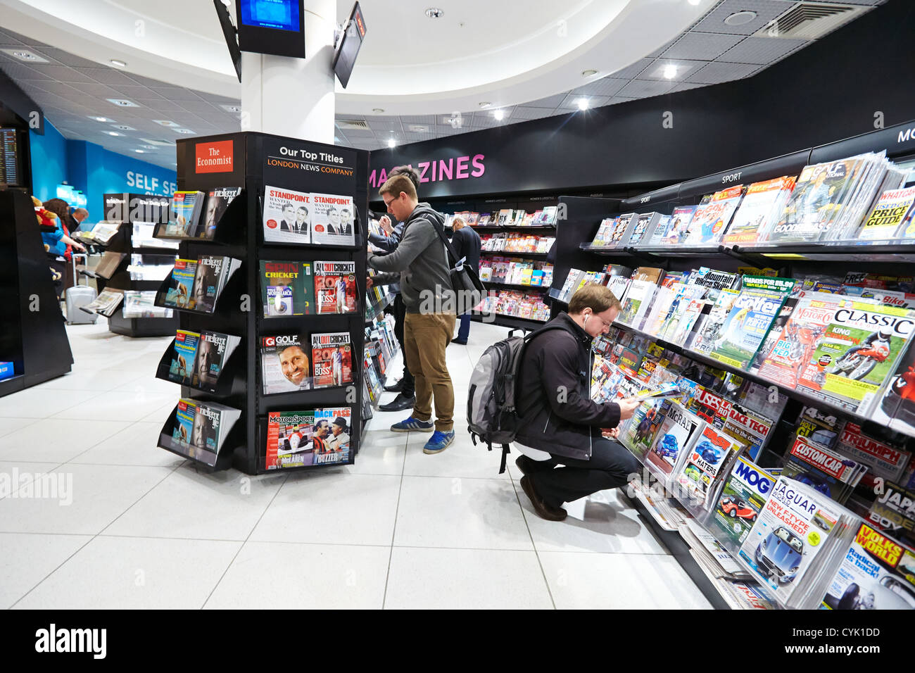 Revamped branch of newsagent WH Smith, branded as London News Company ...