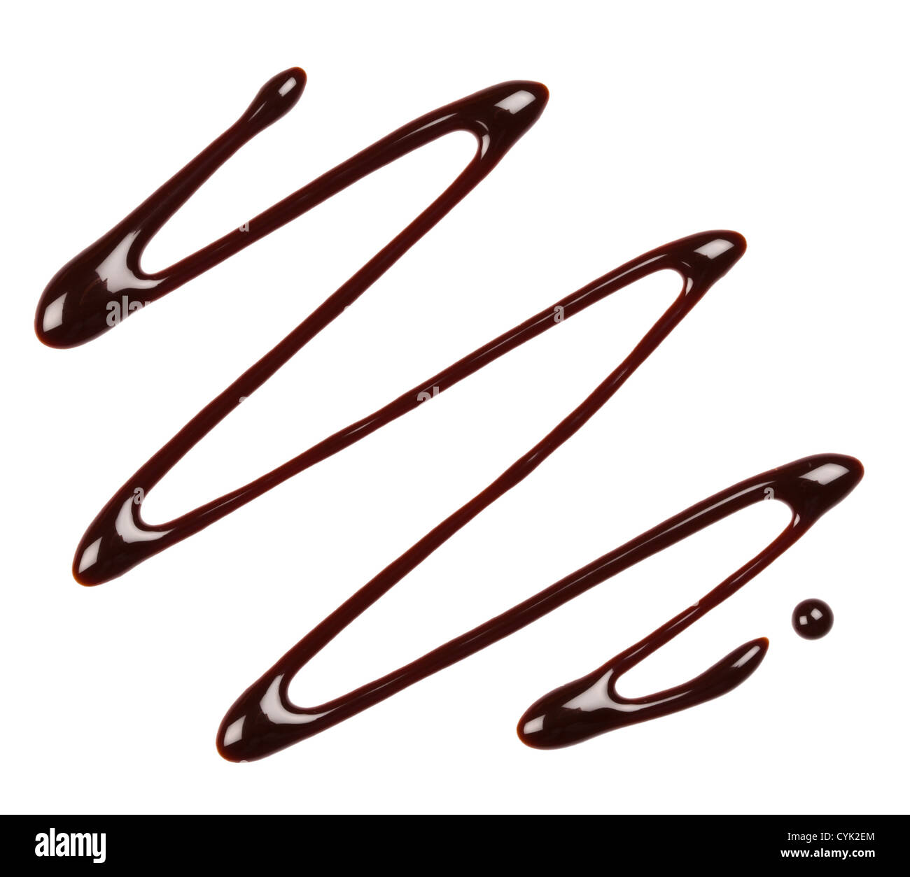 Chocolate syrup drip, isolated on white background Stock Photo - Alamy