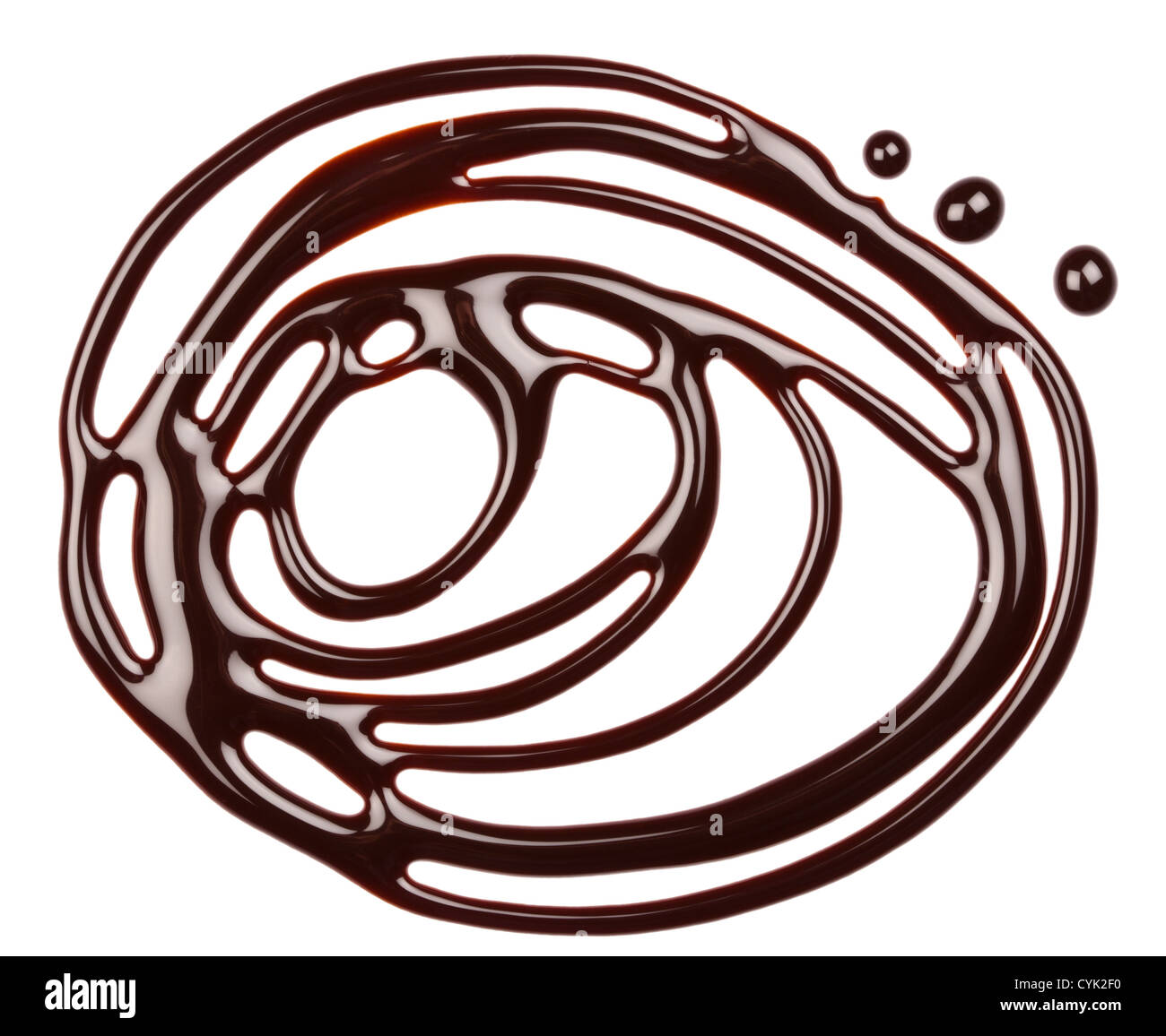Chocolate syrup drip, isolated on white background Stock Photo - Alamy