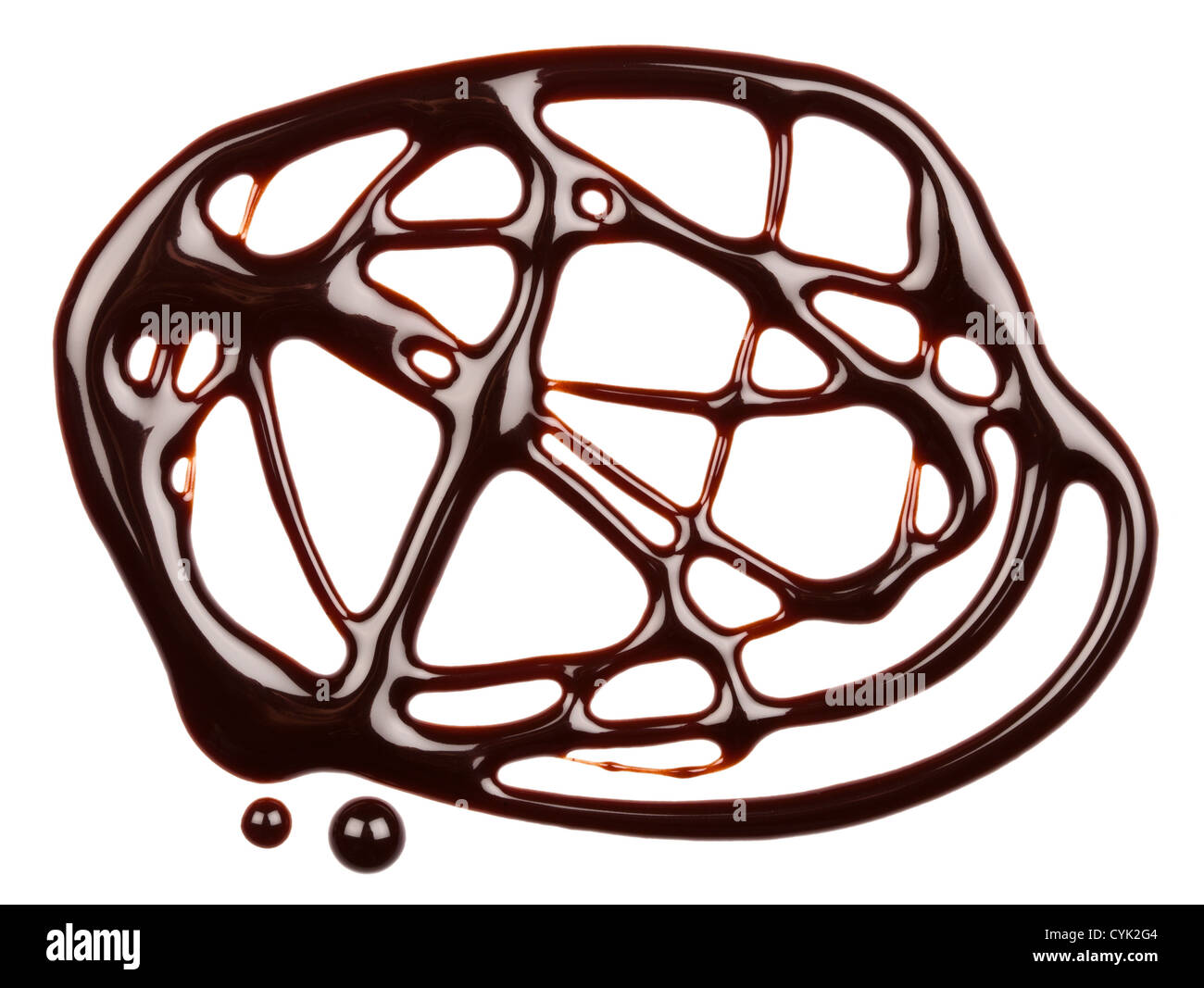 Chocolate syrup drip, isolated on white background Stock Photo - Alamy