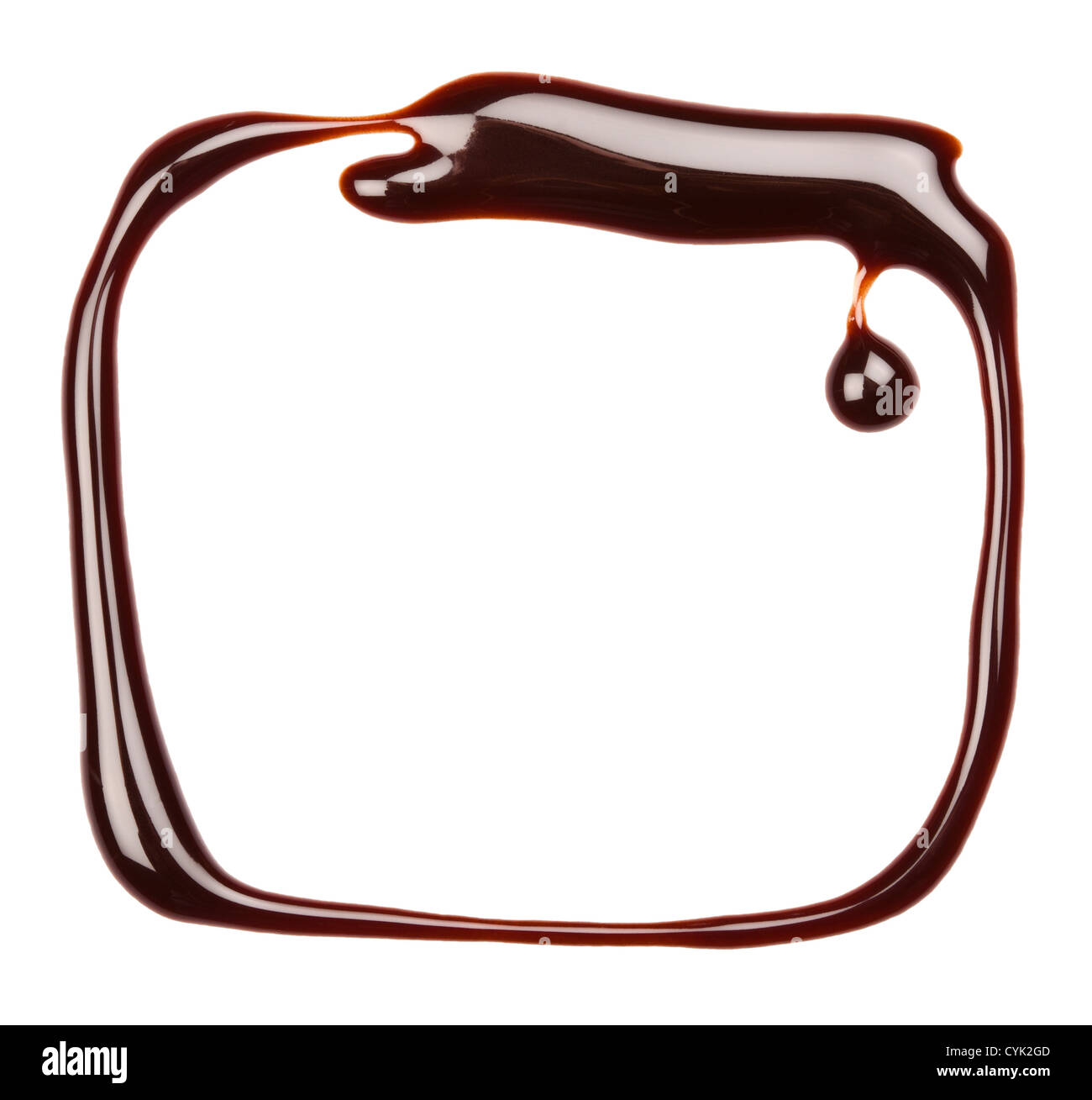 Chocolate syrup drip background, isolated Stock Photo - Alamy