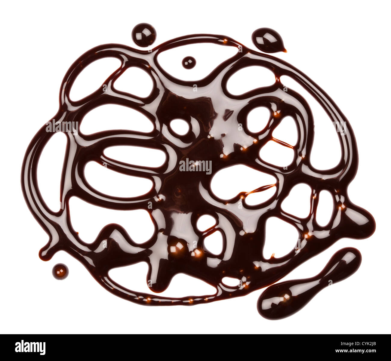 Chocolate syrup drip, isolated on white background Stock Photo - Alamy