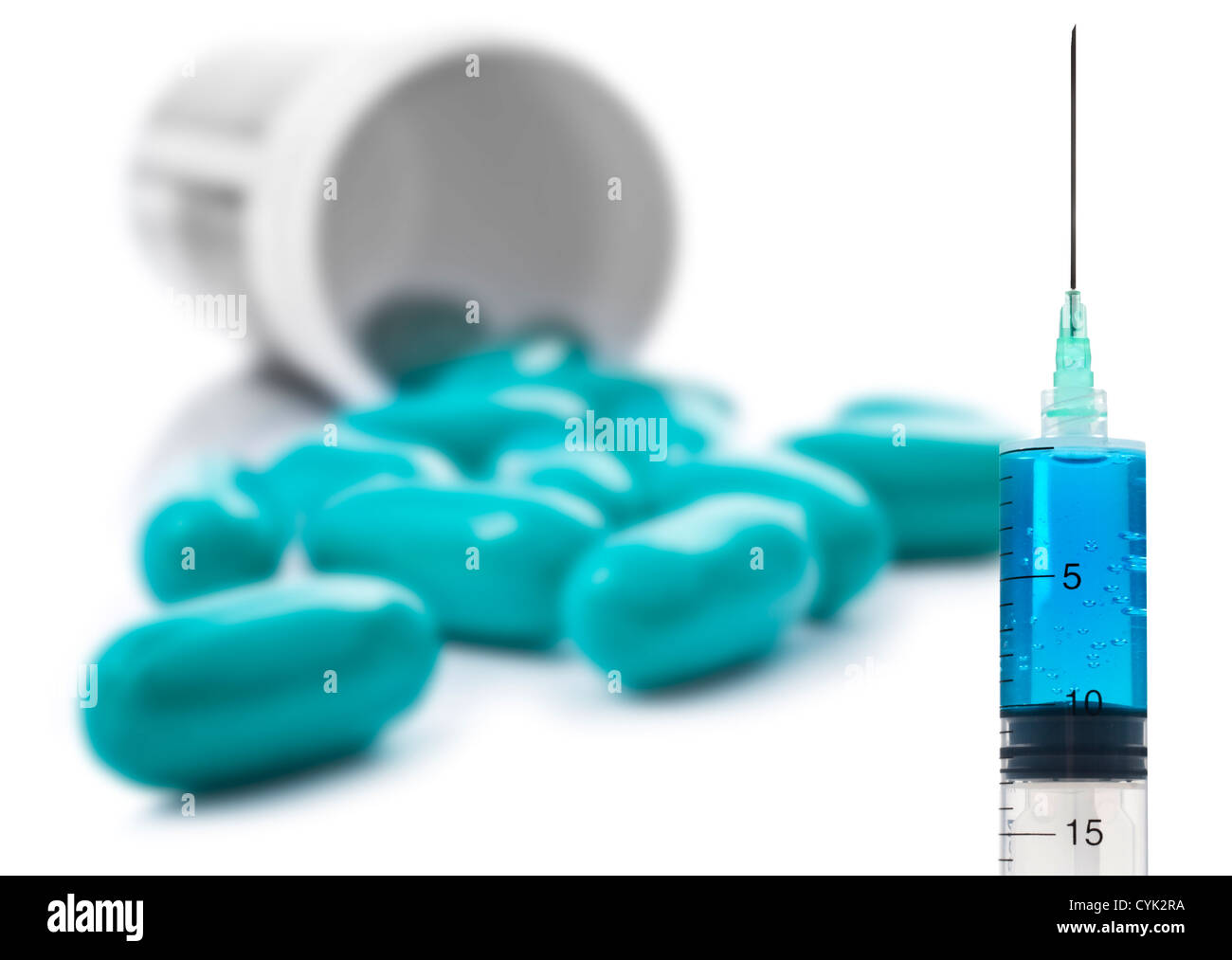 Medication pills bottle on Cut Out Stock Images & Pictures - Alamy