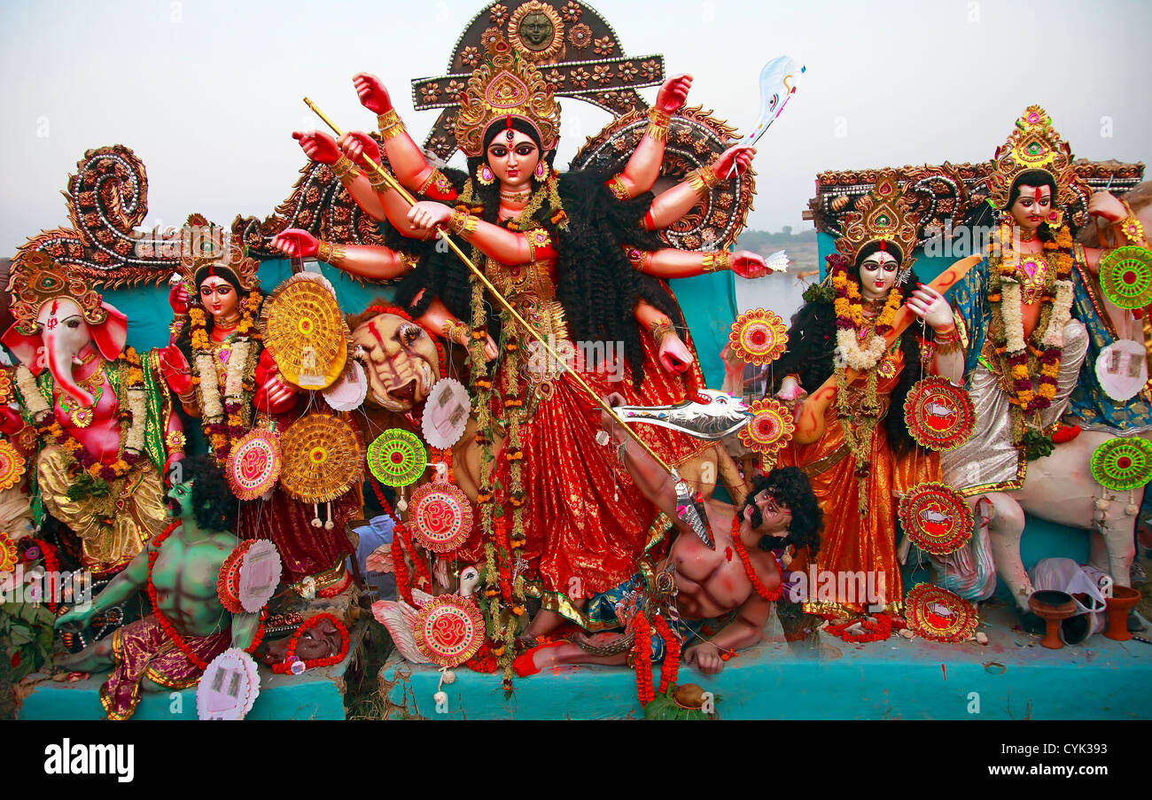 Ornate durga idol hi-res stock photography and images - Alamy