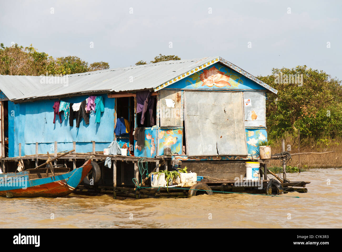 The floating Village Chong Khneas of the Vietnamese Minority on the ...