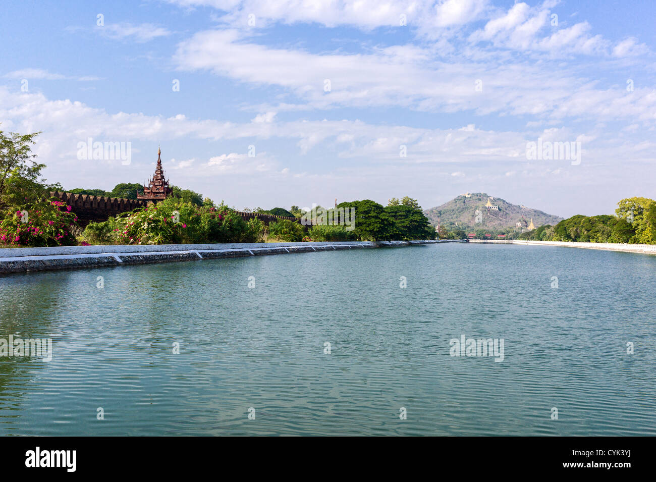 Myanmar, Mandalay, the Royal Palace pond Stock Photo - Alamy