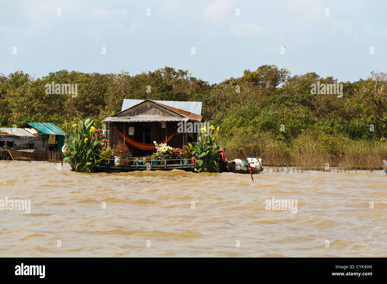 The floating Village Chong Khneas of the Vietnamese Minority on the ...