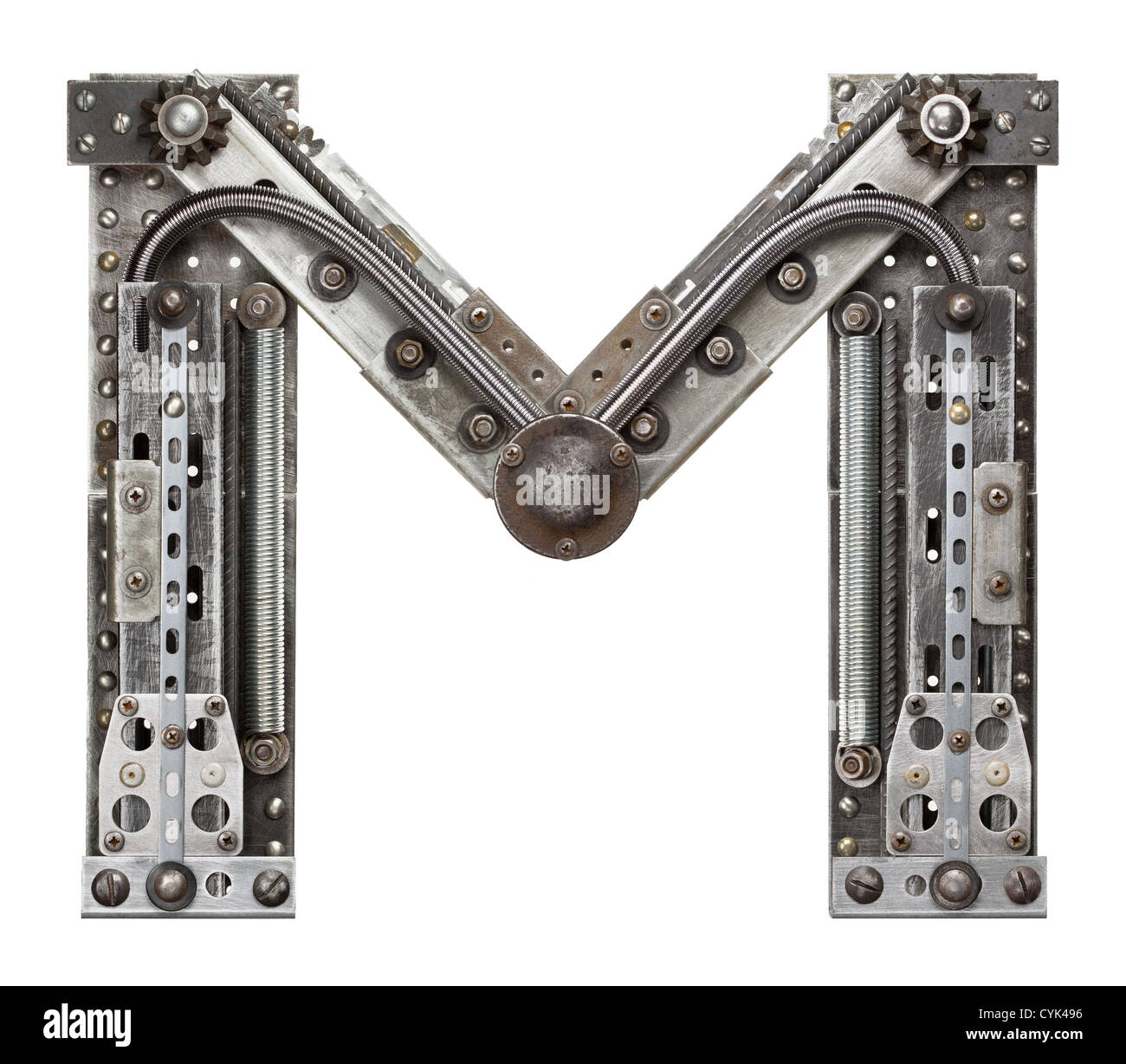 Industrial metal alphabet letter M Stock Photo - Alamy