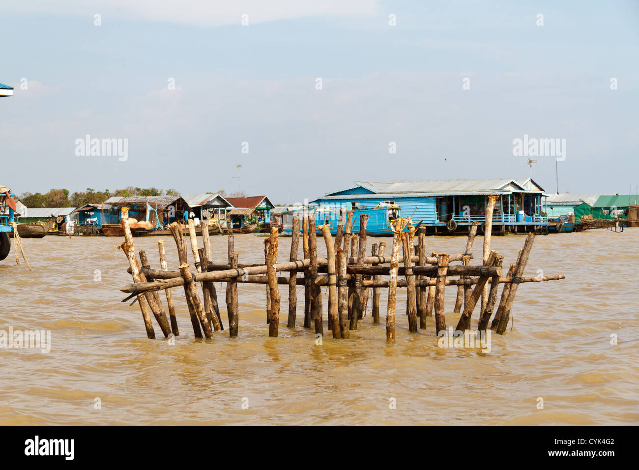 The floating Village Chong Khneas of the Vietnamese Minority on the ...
