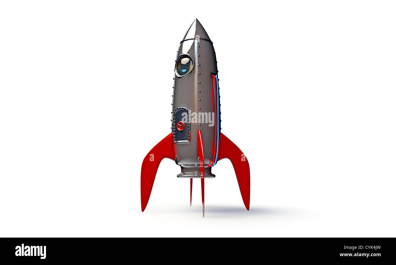 space rocket isolated on white background Stock Photo - Alamy