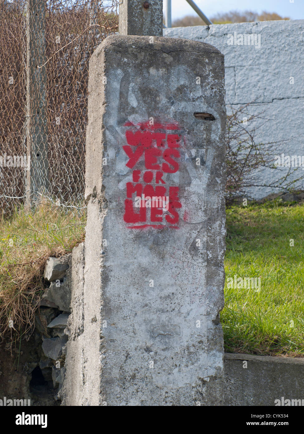 Bray to Greystones in Ireland, cliff hike, political graffiti on stone ...