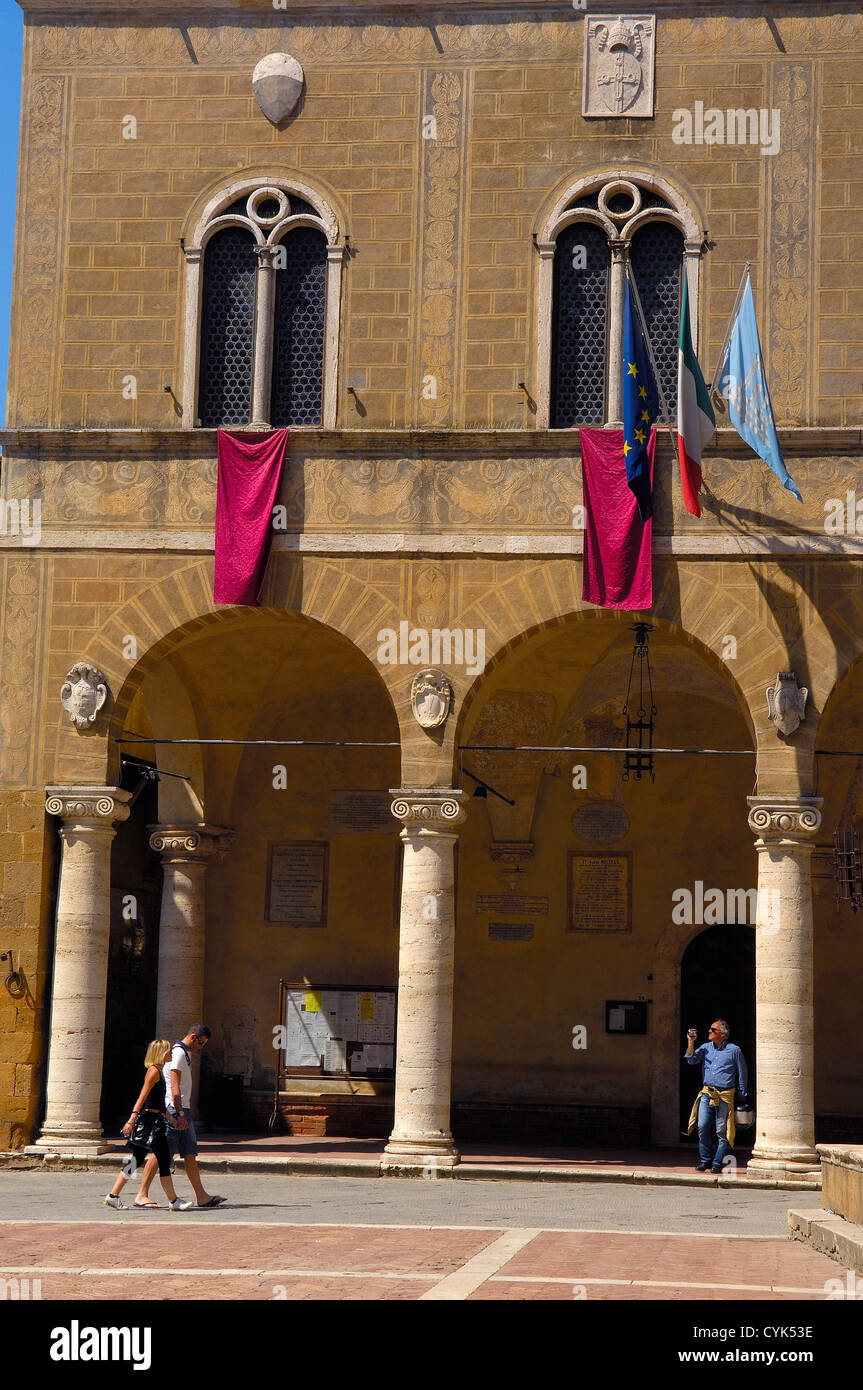 Pienza, Pio II square, Piazza Pio II, Val d'Orcia, Orcia Valley, UNESCO ...
