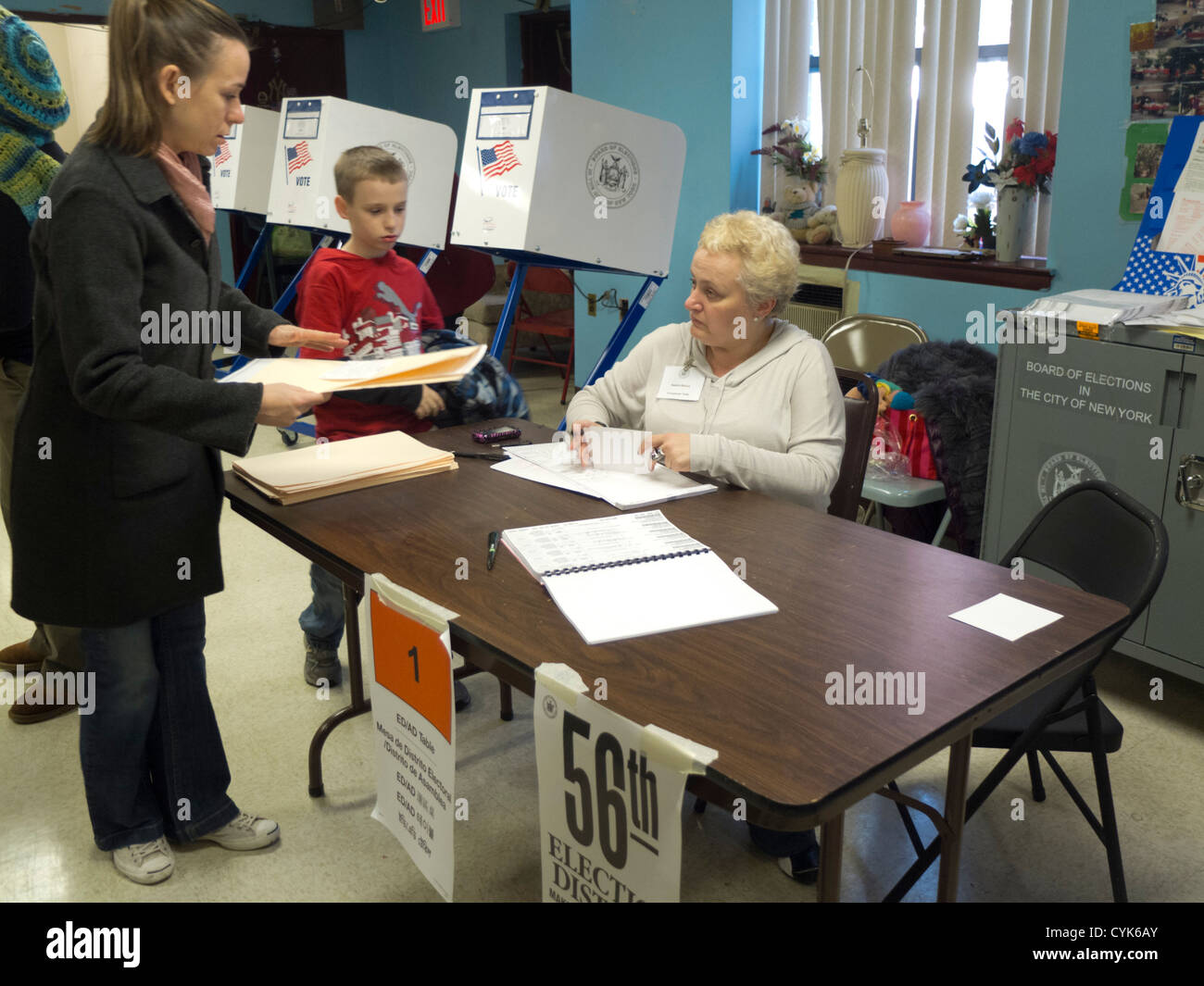 voting day in Brooklyn NY Stock Photo - Alamy