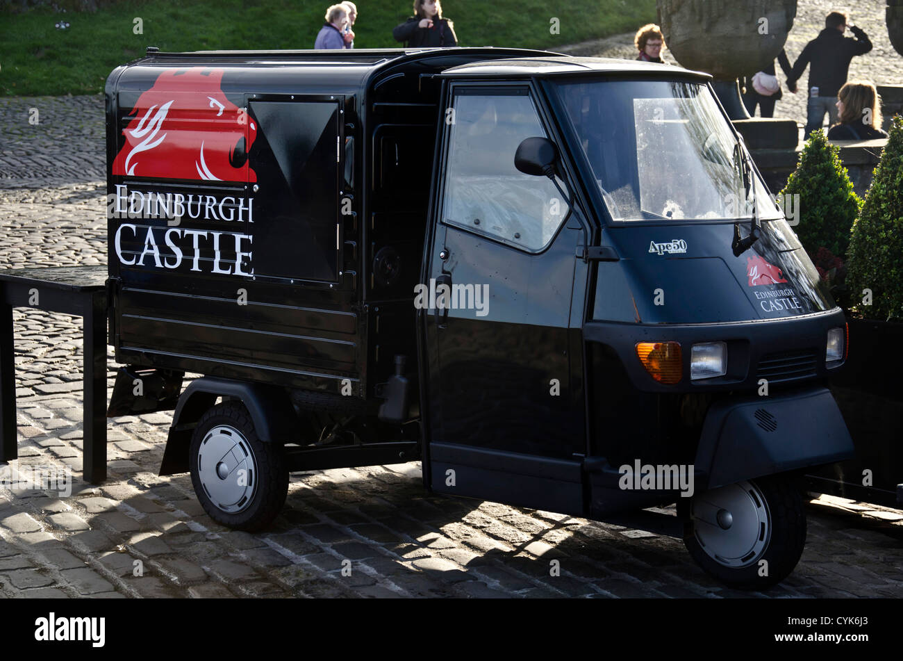 3-wheeler van in Edinburgh Castle, Scotland Stock Photo - Alamy