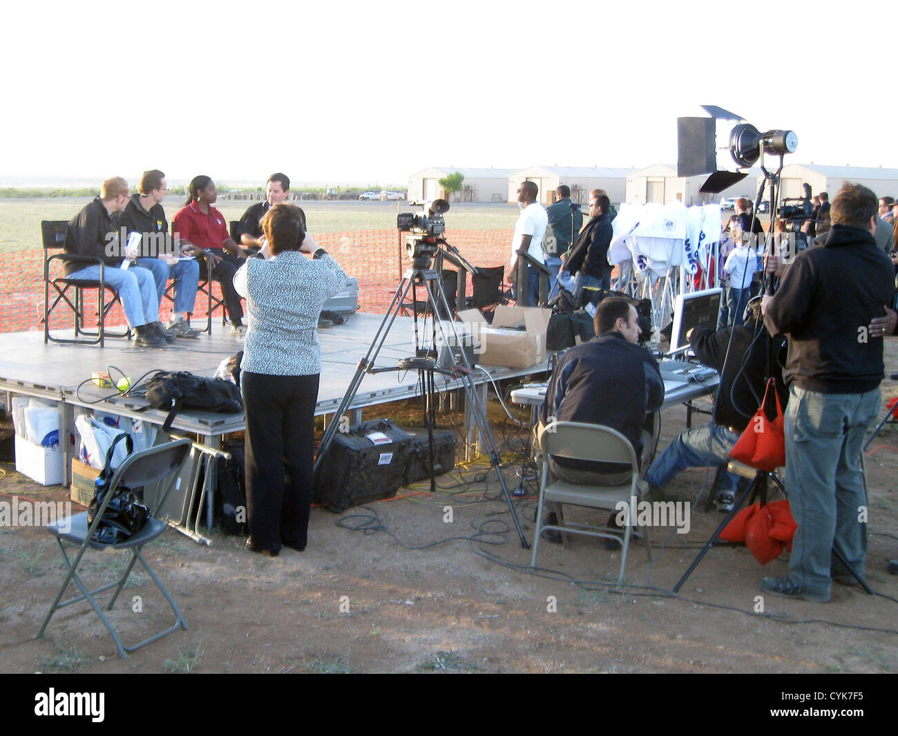 NASA EDGE broadcasting live from the Orion Pad Abort 1 test flight at ...