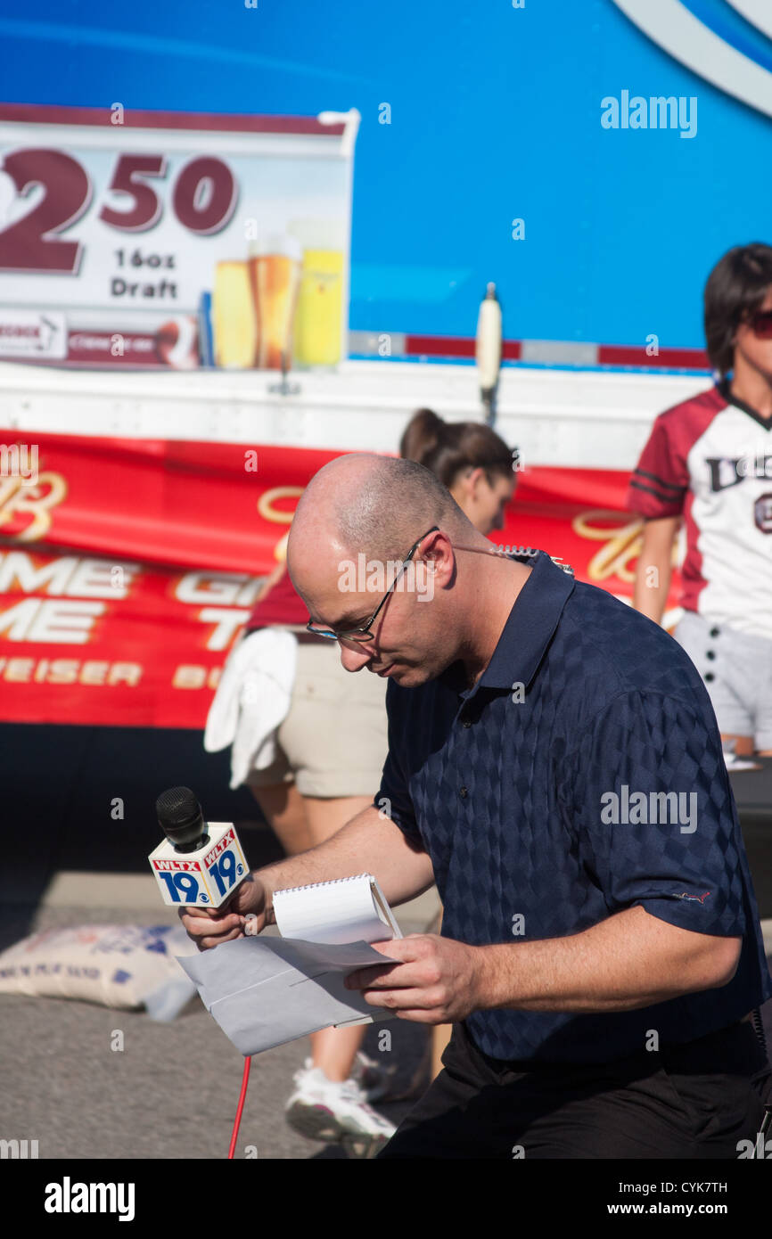 College Football Pep Rally Stock Photo - Alamy