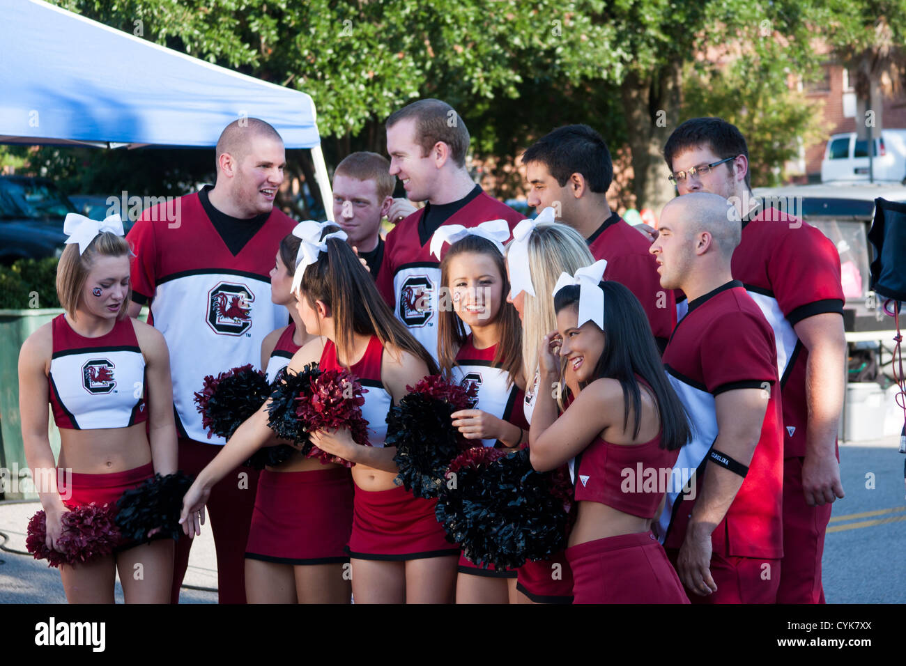 College Football Pep Rally Stock Photo - Alamy