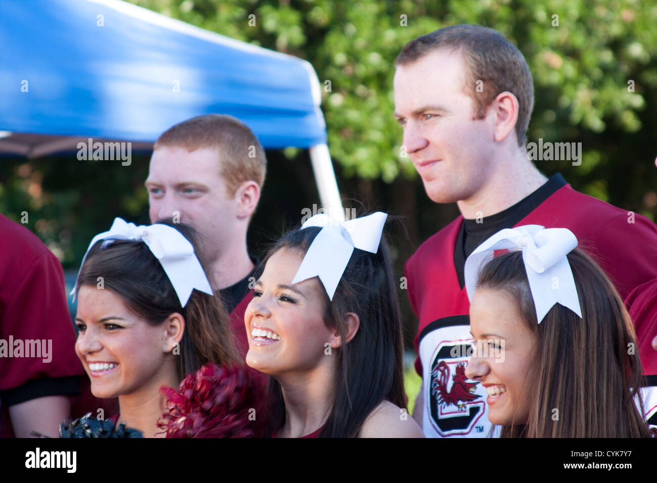 College Football Pep Rally Stock Photo - Alamy