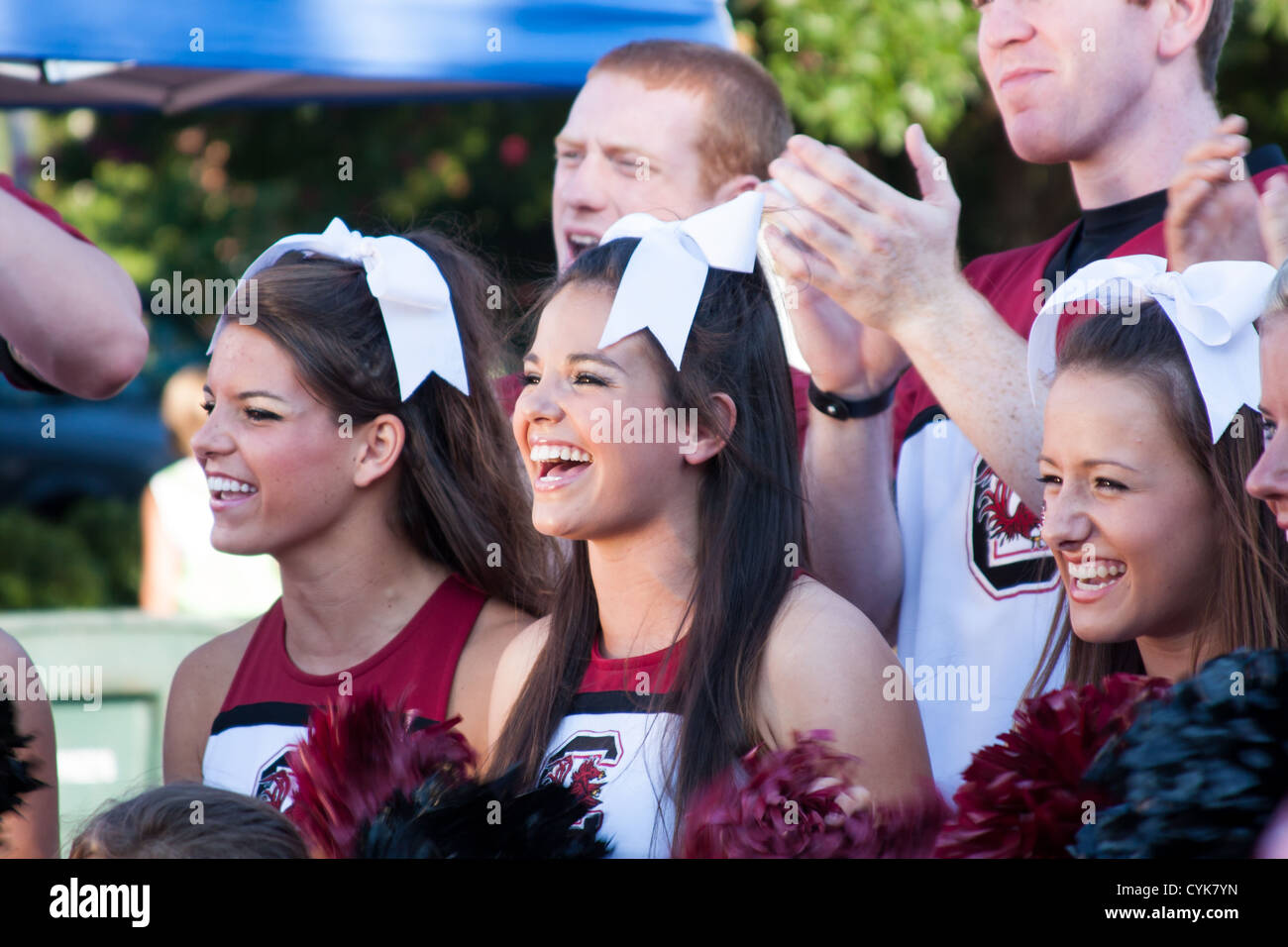 College Football Pep Rally Stock Photo - Alamy