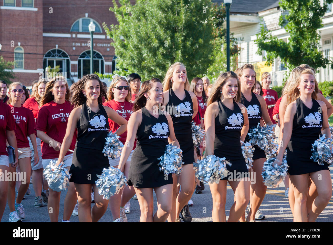 College Football Pep Rally Stock Photo - Alamy