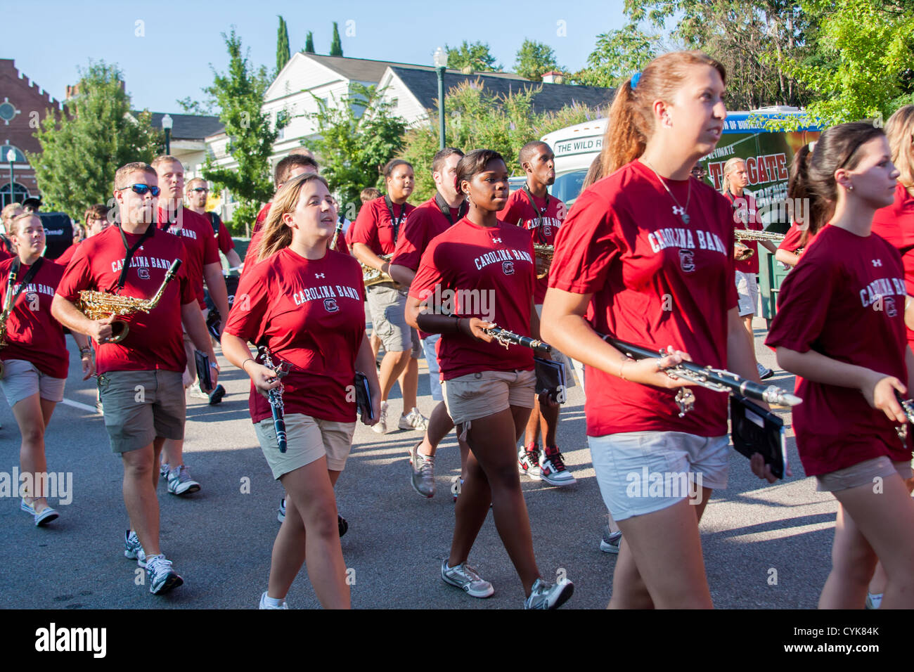 College Football Pep Rally Stock Photo - Alamy
