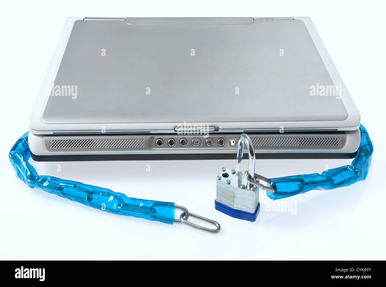 Padlock on laptop computer representing security Stock Photo - Alamy