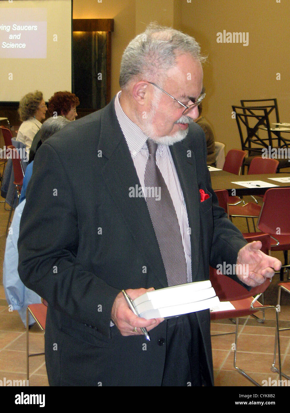 Ufologist and author Stanton T. Friedman in Alamogordo, New Mexico ...