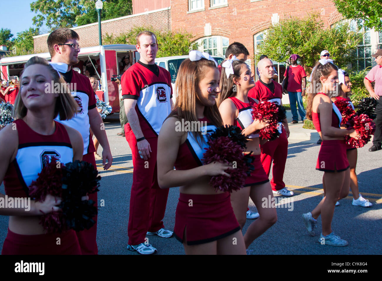 College Football Pep Rally Stock Photo - Alamy