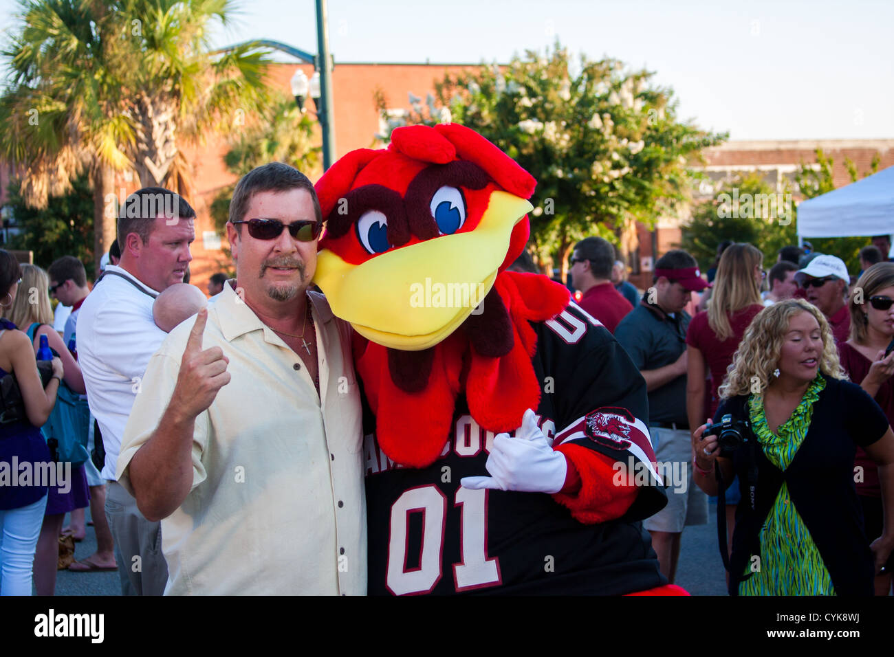 College Football Pep Rally Stock Photo - Alamy