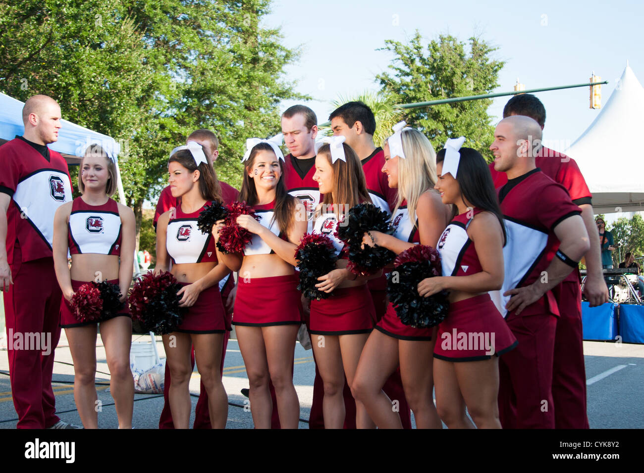 College Football Pep Rally Stock Photo - Alamy