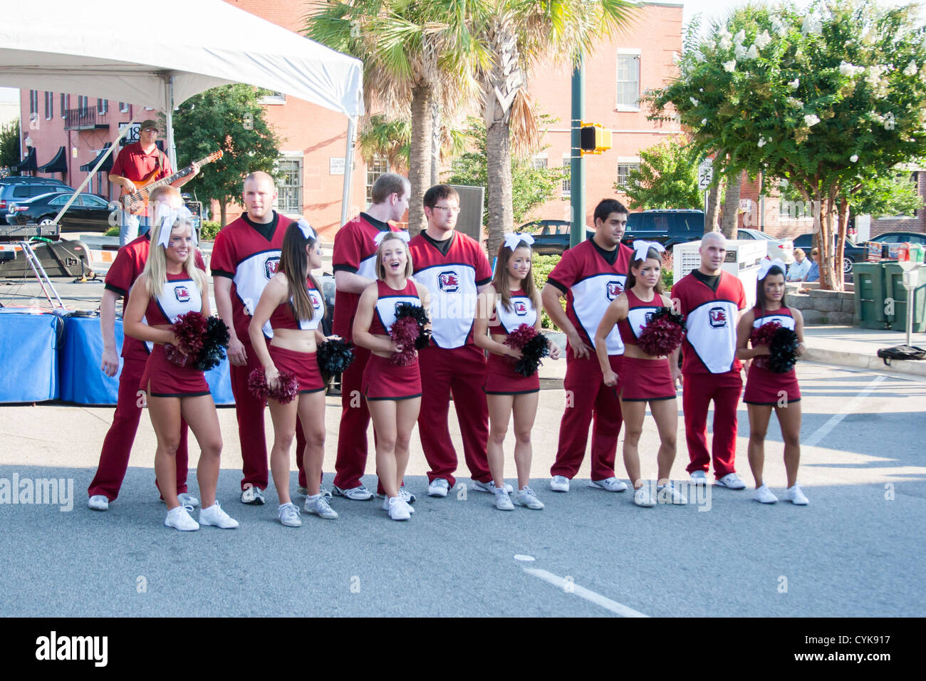 College Football Pep Rally Stock Photo - Alamy