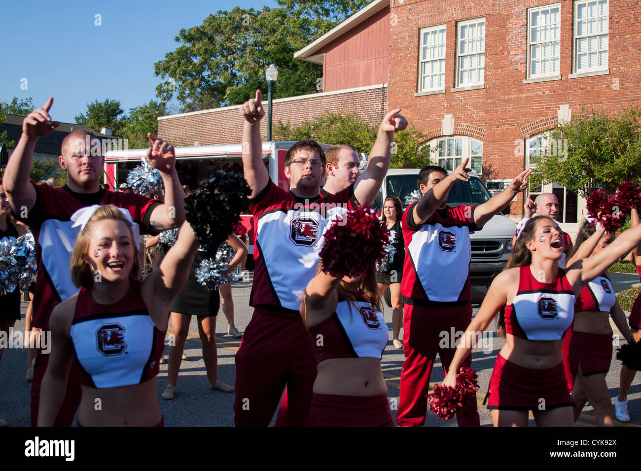 College Football Pep Rally Stock Photo - Alamy
