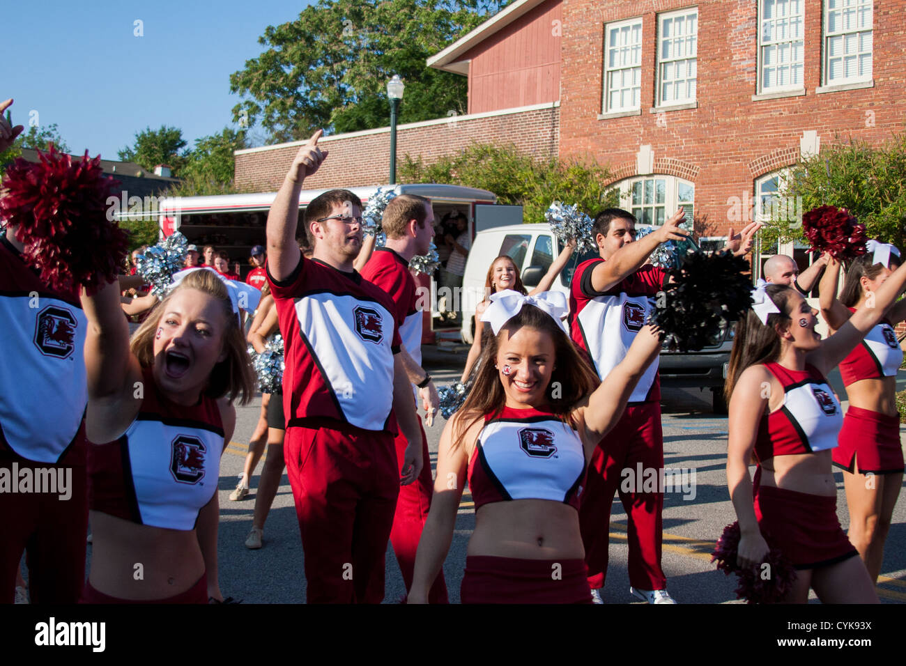 College Football Pep Rally Stock Photo - Alamy