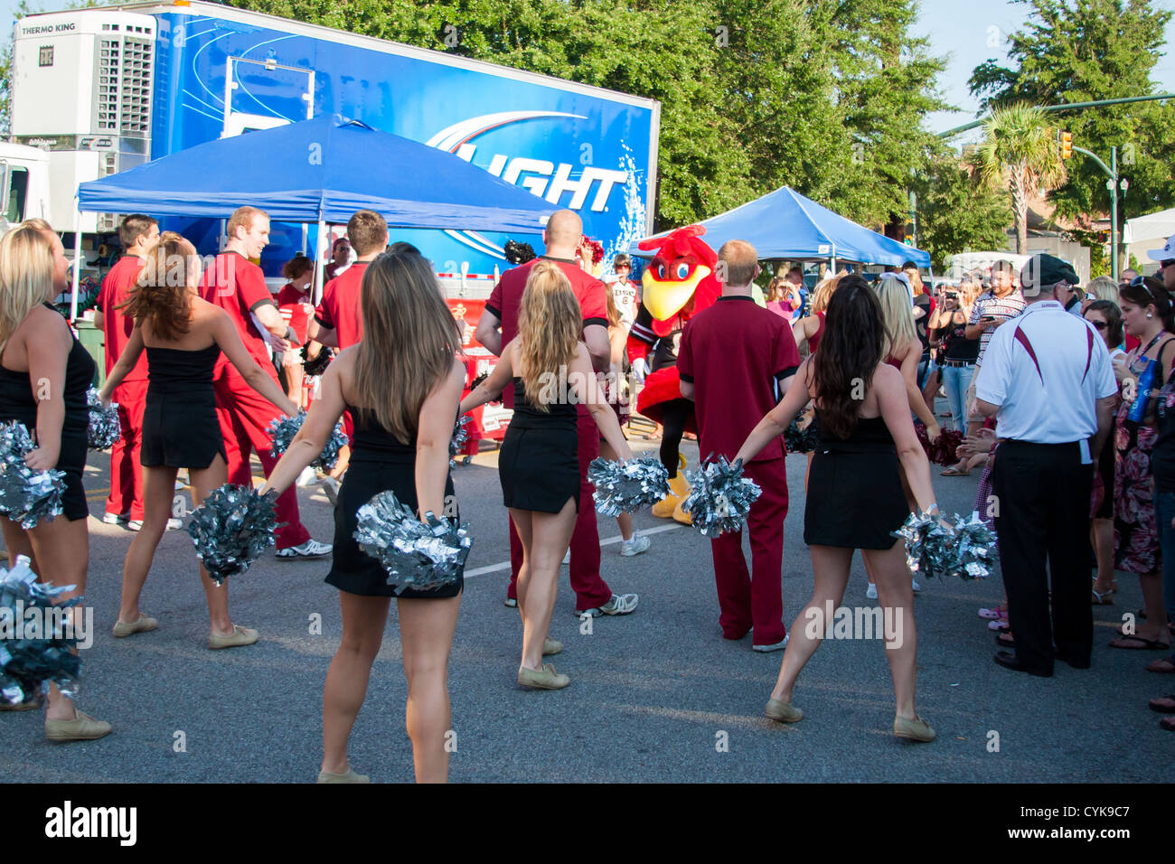 College Football Pep Rally Stock Photo - Alamy
