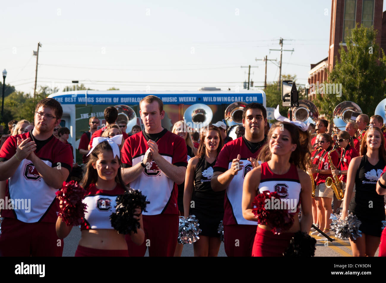 College Football Pep Rally Stock Photo - Alamy