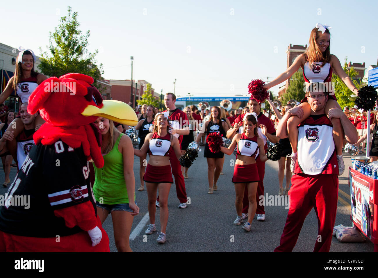 College Football Pep Rally Stock Photo - Alamy