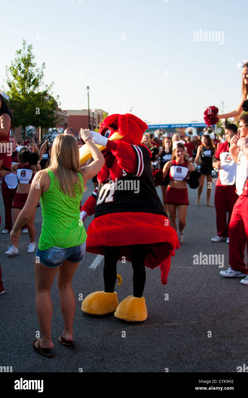 College Football Pep Rally Stock Photo - Alamy