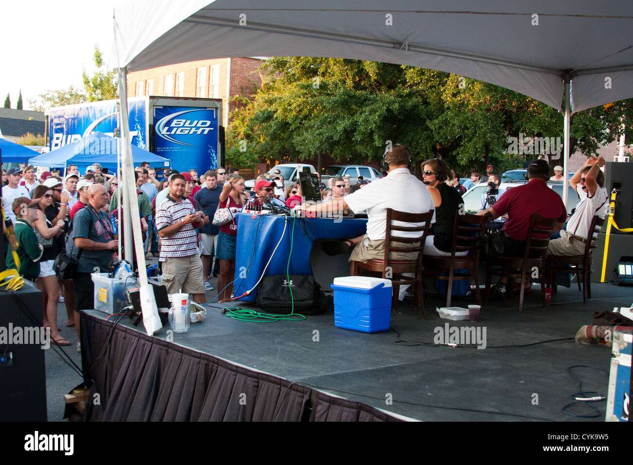 College Football Pep Rally Stock Photo - Alamy