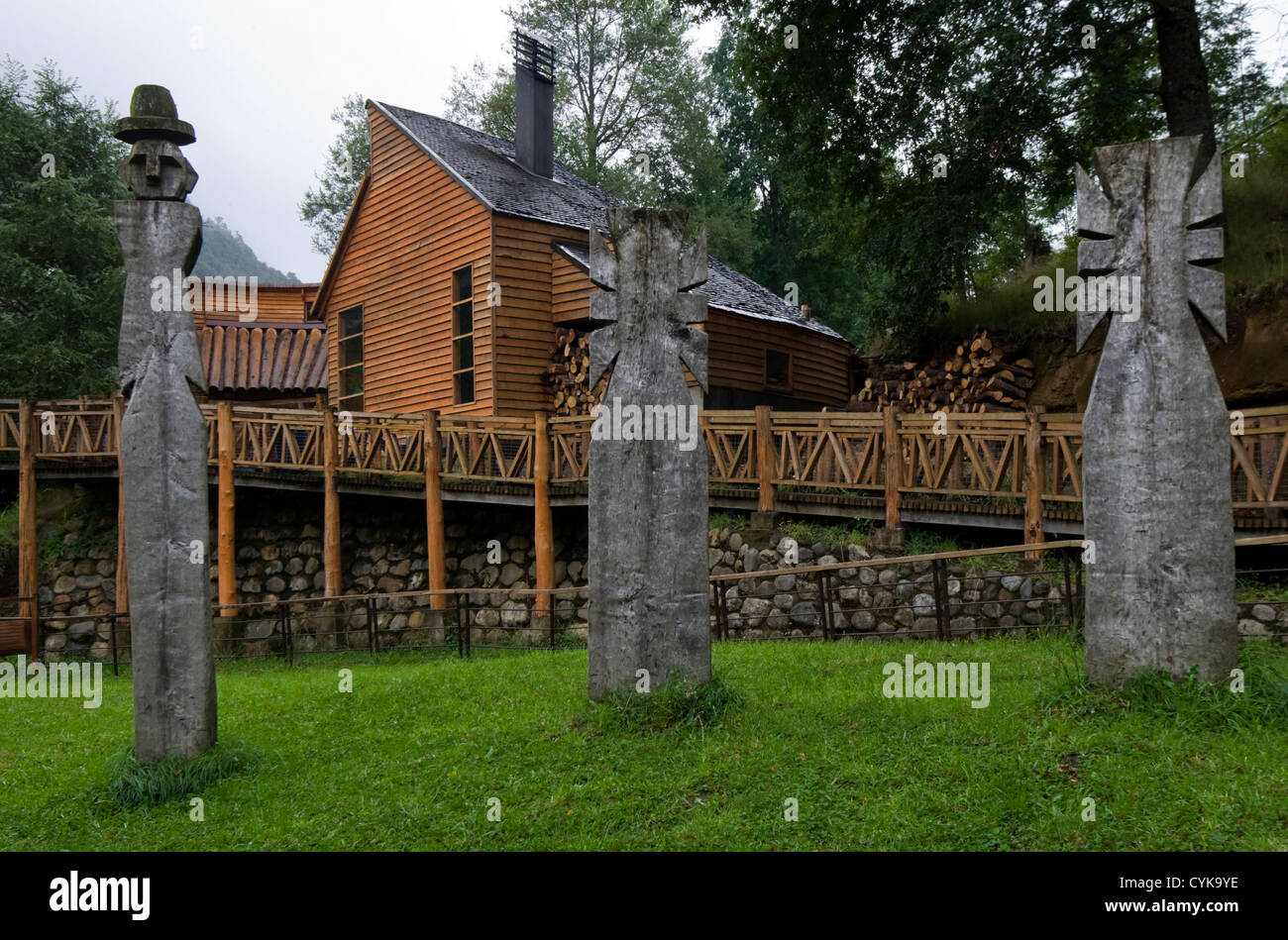 Araucania totem hi-res stock photography and images - Alamy