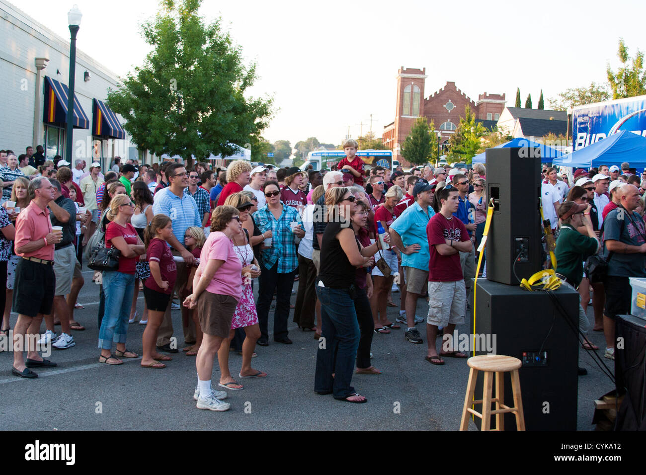 College Football Pep Rally Stock Photo - Alamy