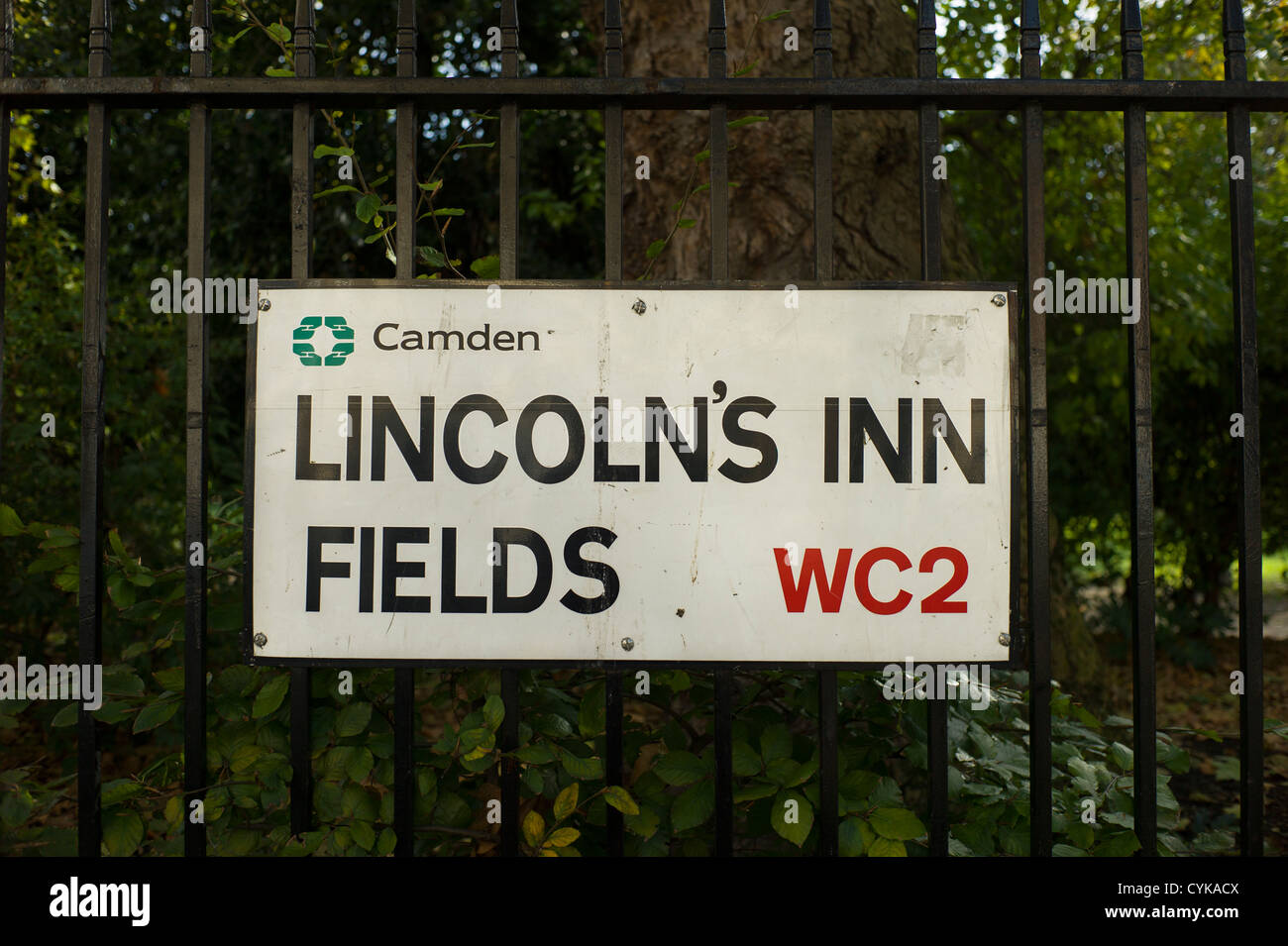 Lincoln's Inn Fields, Holborn, London, close up photograph of street ...