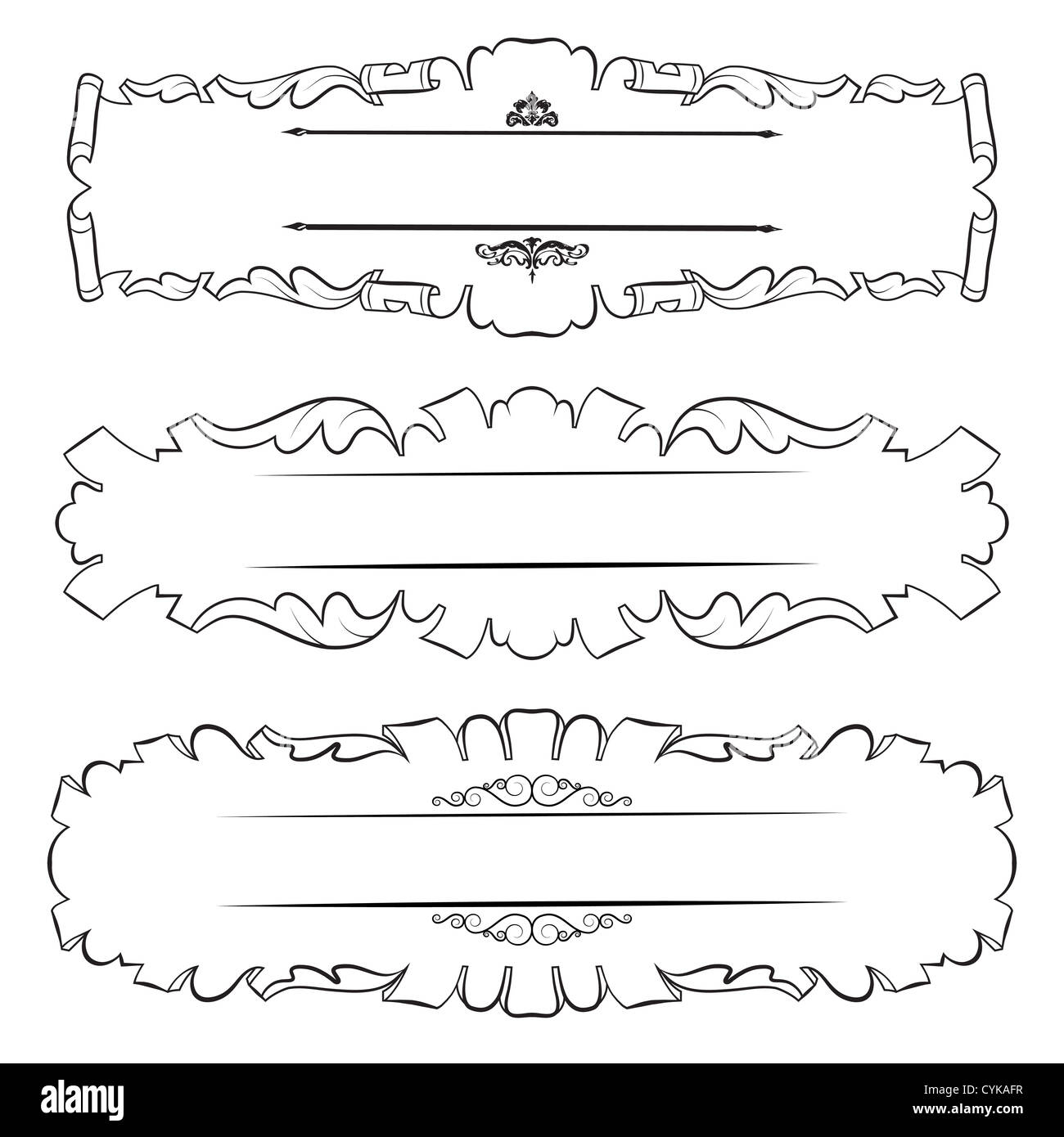 Vector vintage border frame. Set Stock Photo - Alamy Vector vintage border frame. Set Stock Photo - Alamy