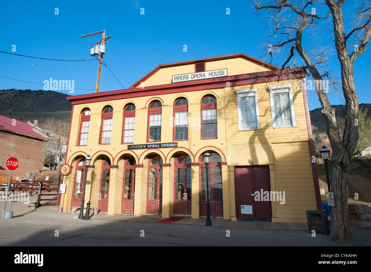 USA, Nevada. Historic Piper's Opera House in Virginia CIty, Nevada ...