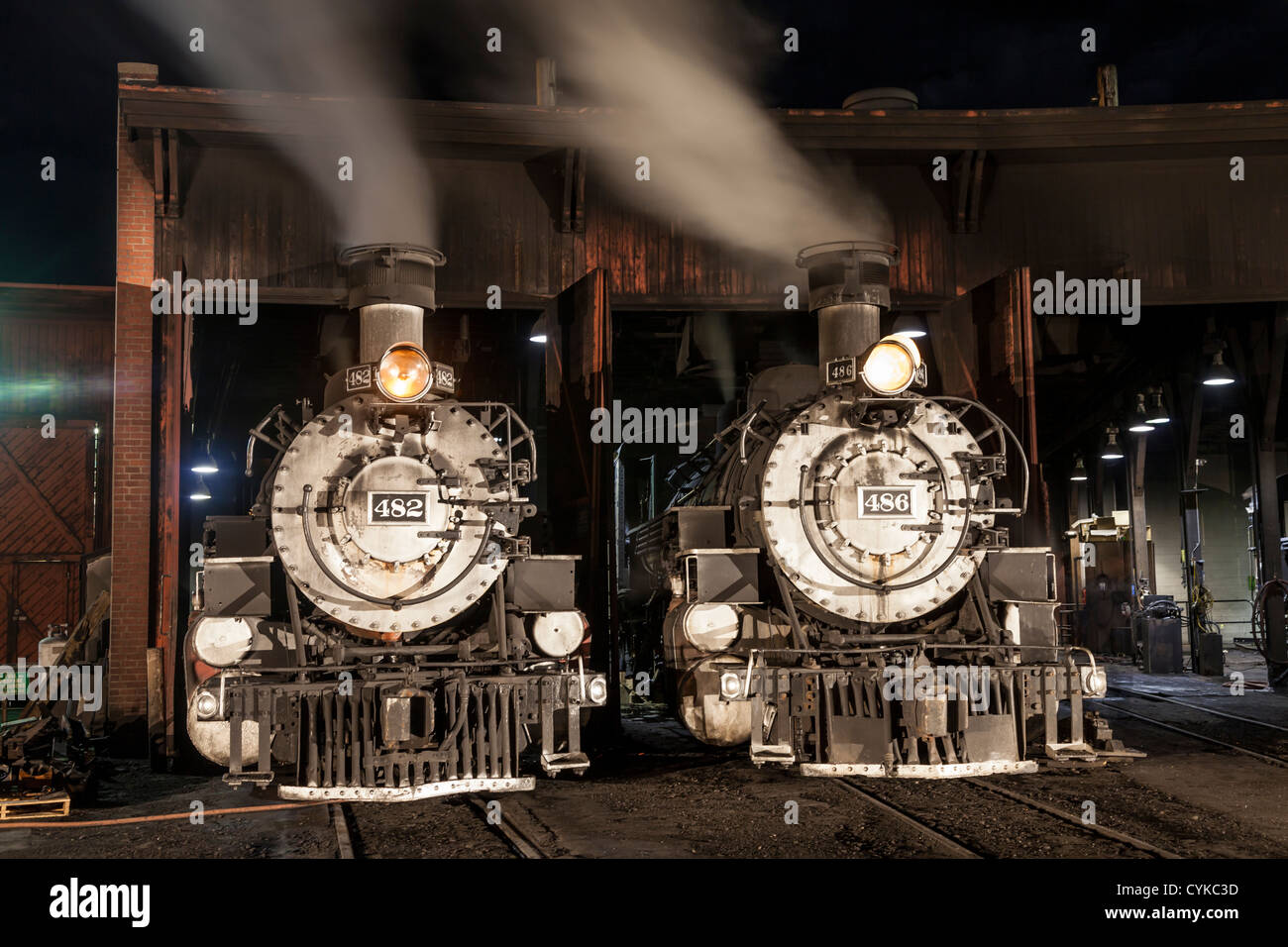 1925 2-8-2 Mikado type Baldwin Steam Locomotives at Durango and ...