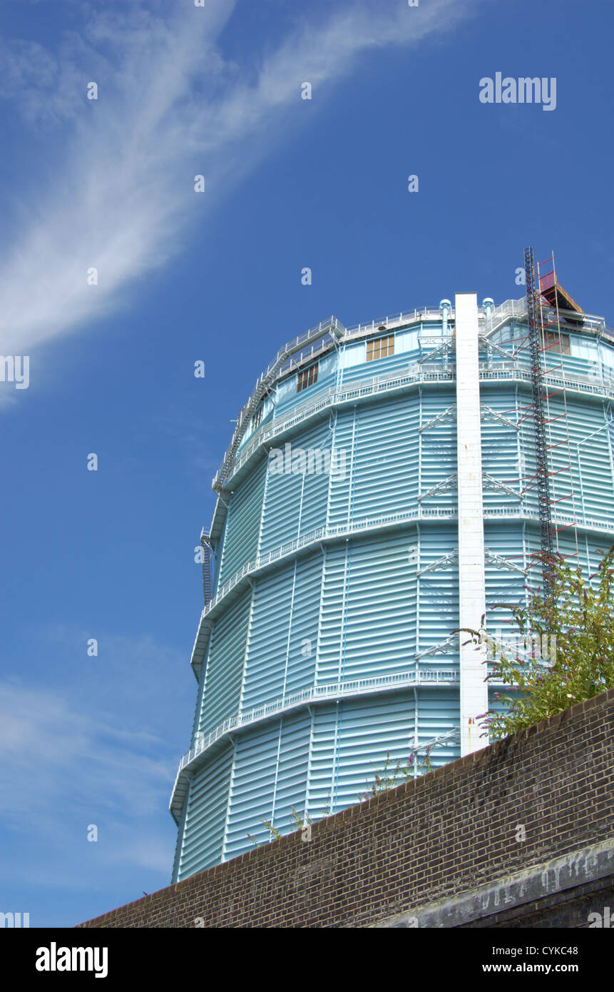 Gasometer tower in battersea, London, England Stock Photo - Alamy