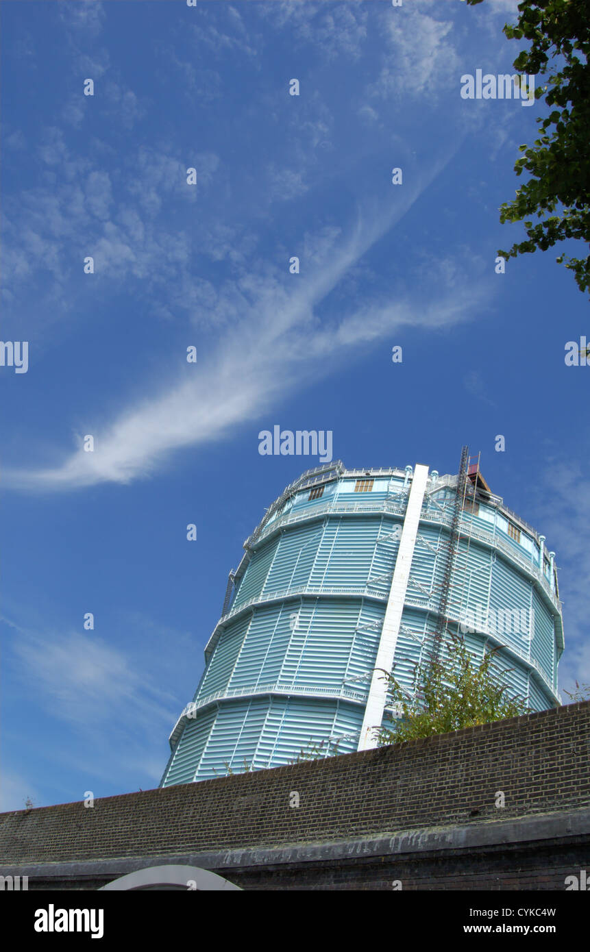 Gasometer tower in Battersea, London, England Stock Photo - Alamy