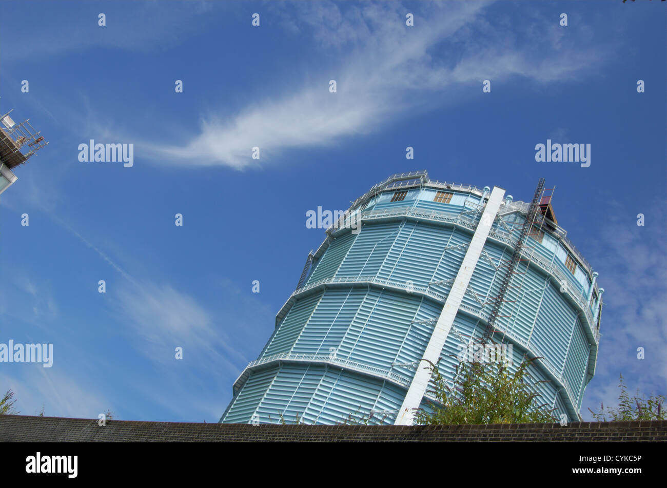 Gasometer tower in Battersea, London, England Stock Photo - Alamy