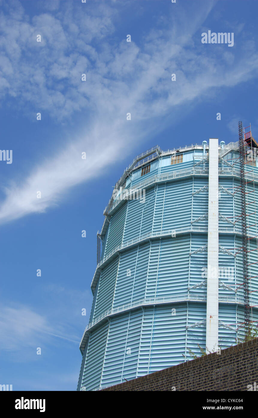 Gasometer tower in Battersea, London, England Stock Photo - Alamy
