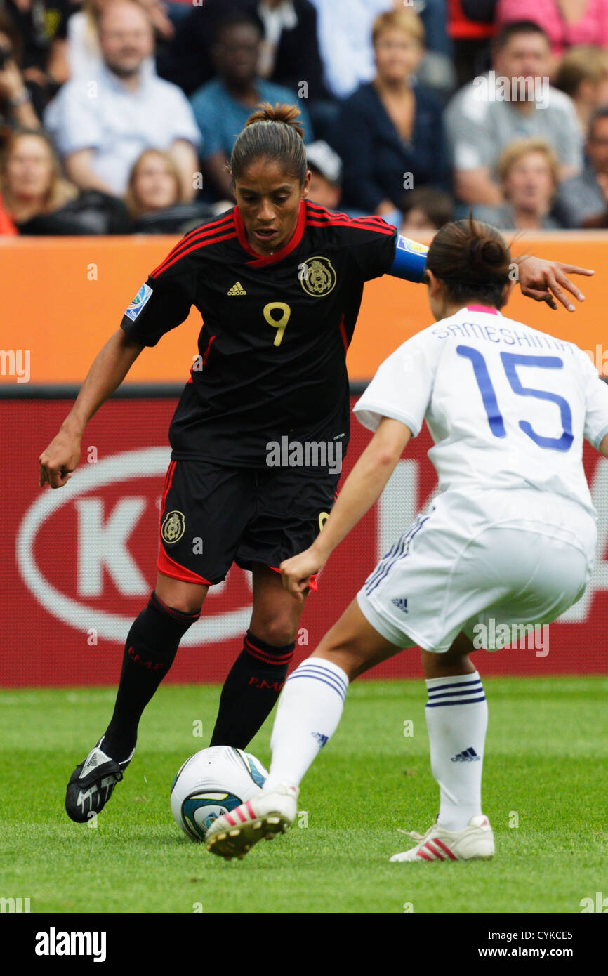 Mexico team captain Maribel Dominguez controls the ball during a FIFA ...