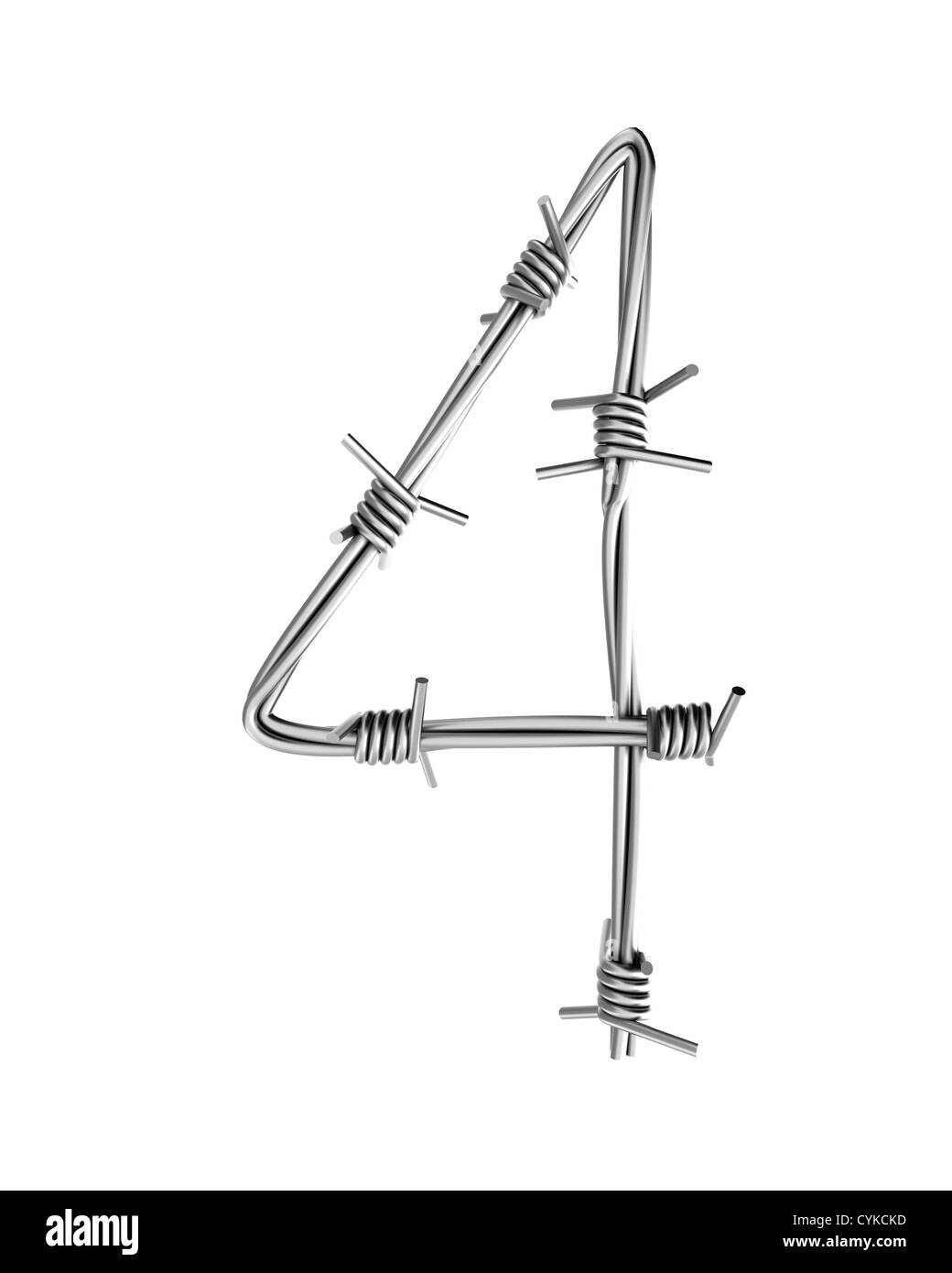 Barbed wire alphabet hi-res stock photography and images - Alamy